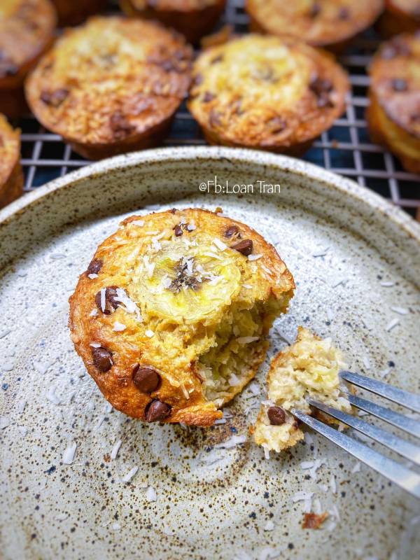 MUFFIN CHUỐI SỮA CHUA SOCOLA CHIP - Công thức Cách làm